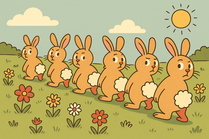 Rabbit Reverse March